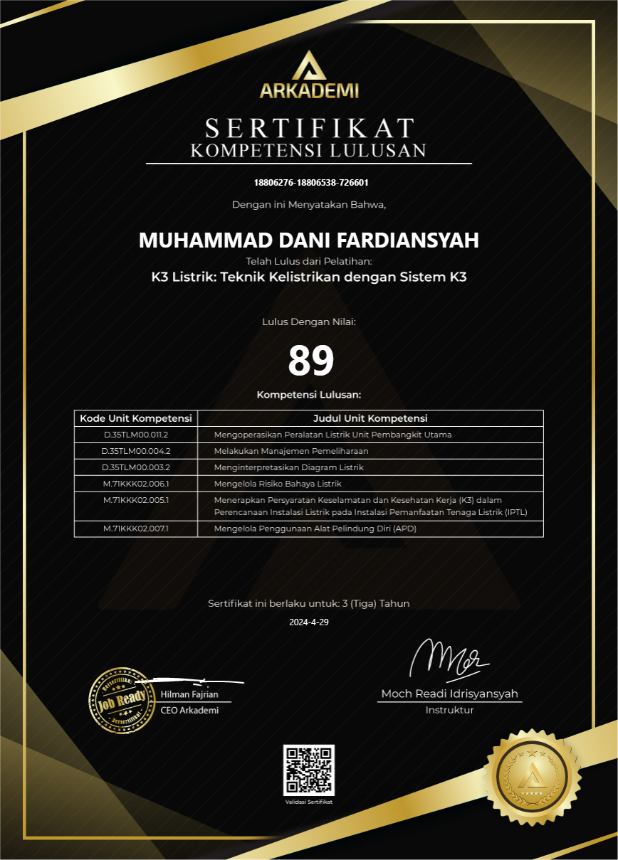MUHAMMAD DANI FARDIANSYAH - Instrument & Automation | LinkedIn